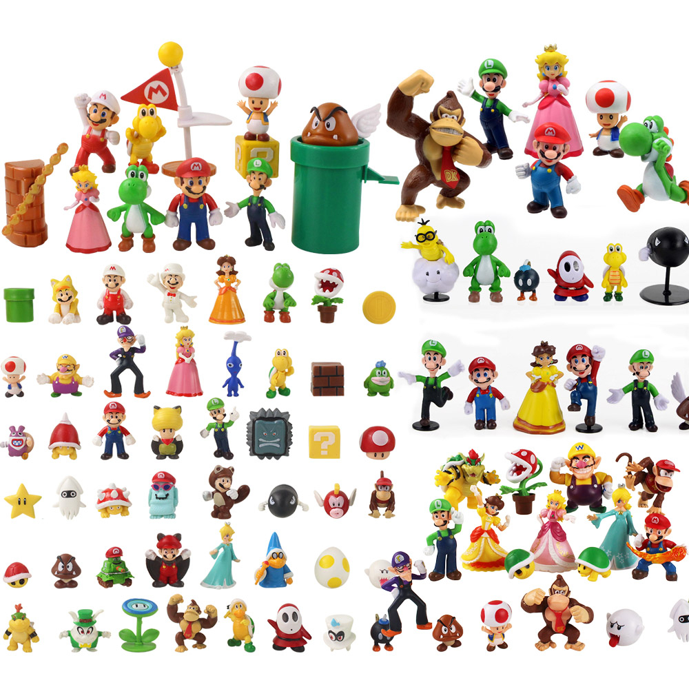 18 Cái / 48 Cái / bộ Trò Chơi Super Mario Bros. Mario Luigi Yoshi ...