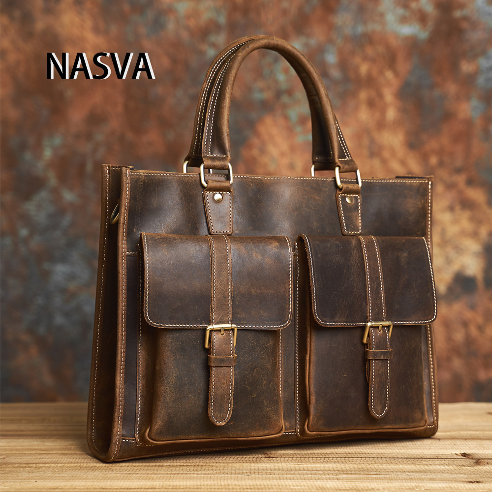 Nasva Handmade Vintage Da Bò Nam Phong Cách Ngang Da Thật Chính Hãng ...