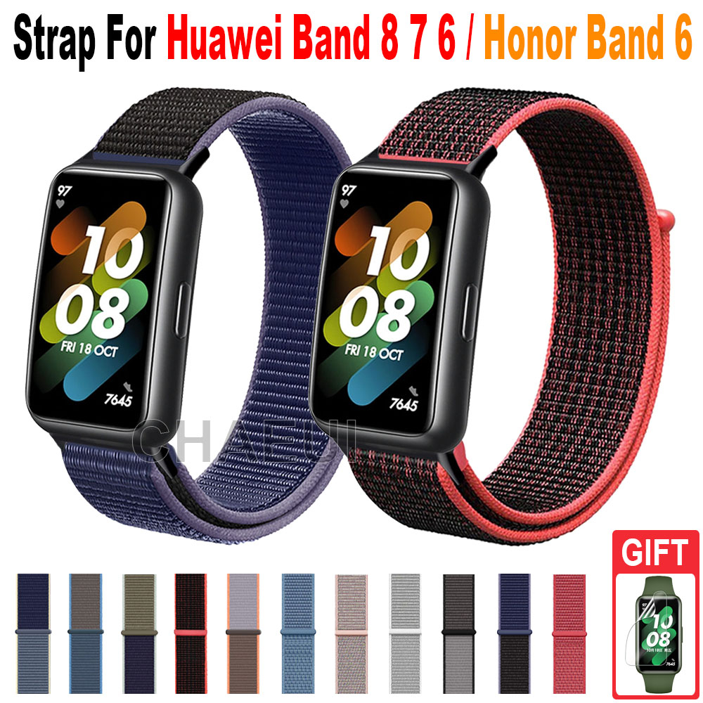 Dây Đeo Nylon Thay Thế Cho Đồng Hồ Thông Minh Huawei Band 8 7 6 Honor