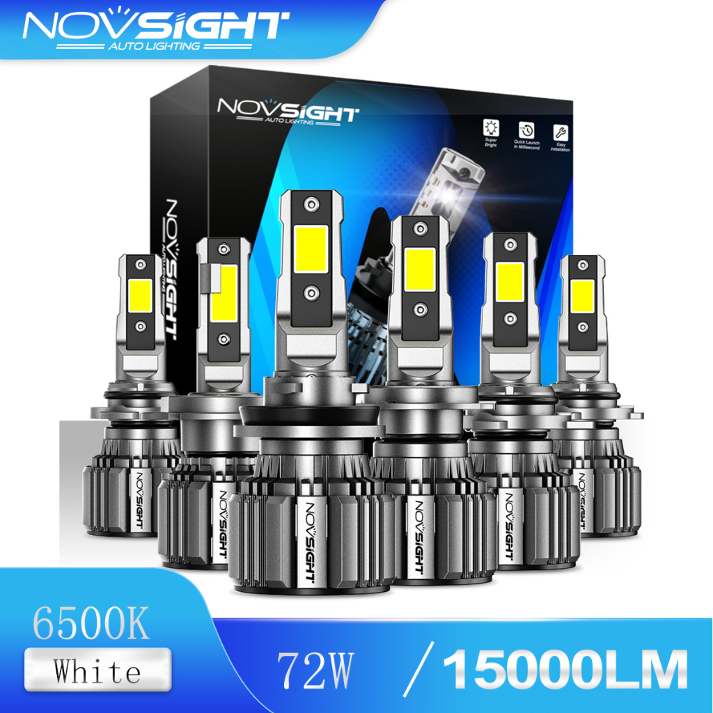 2 Đèn pha LED NOVSIGHT N74 H11 H7 9005 9006 9012 70W 15000LM 6500K cho ...