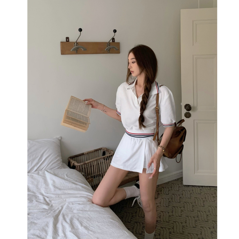 Bộ Áo polo + Chân Váy tennis Phong Cách tennis (Đặt Hàng Riêng Biệt ...