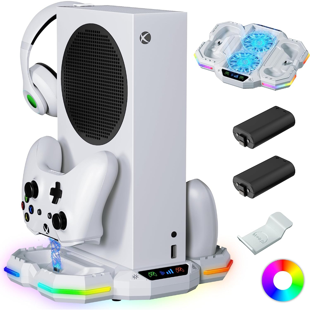 Đế Sạc Đứng Kèm Quạt Tản Nhiệt Và Đèn RGB 13 Bóng Cho Máy Chơi Game ...