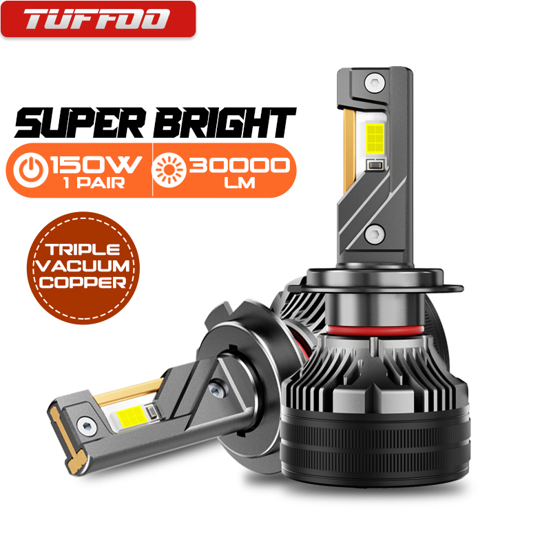 TUFFOO 2 Bóng Đèn Cos / Đèn Pha led 150w 30000lm h4 9003 hb2 h7 h11 hb3 ...