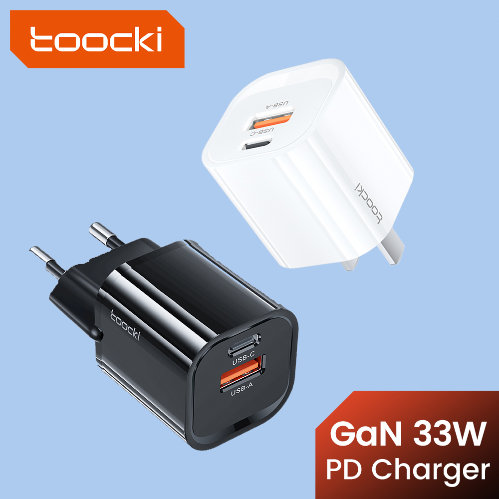 Cục Sạc Nhanh Toocki GaN 33W Hai Cổng USB Type C QC3.0 PD 3.0 PPS 27W USB | Shopee Việt Nam