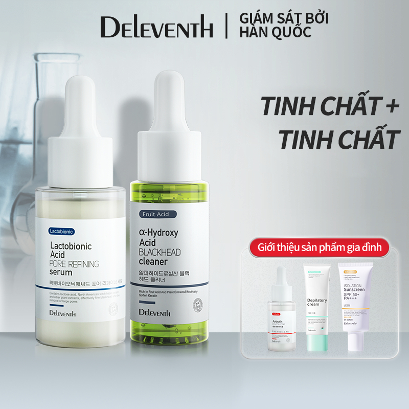 Khuyến mãi kết hợp Serum axit lactobionic ceramide DELEVENTH se khít lỗ ...