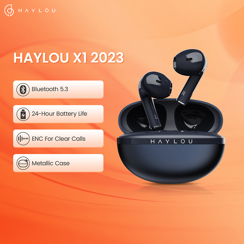 HAYLOU HAILOU X1 2023 Tai nghe không dây đích thực Vỏ kim loại Tai nghe ...