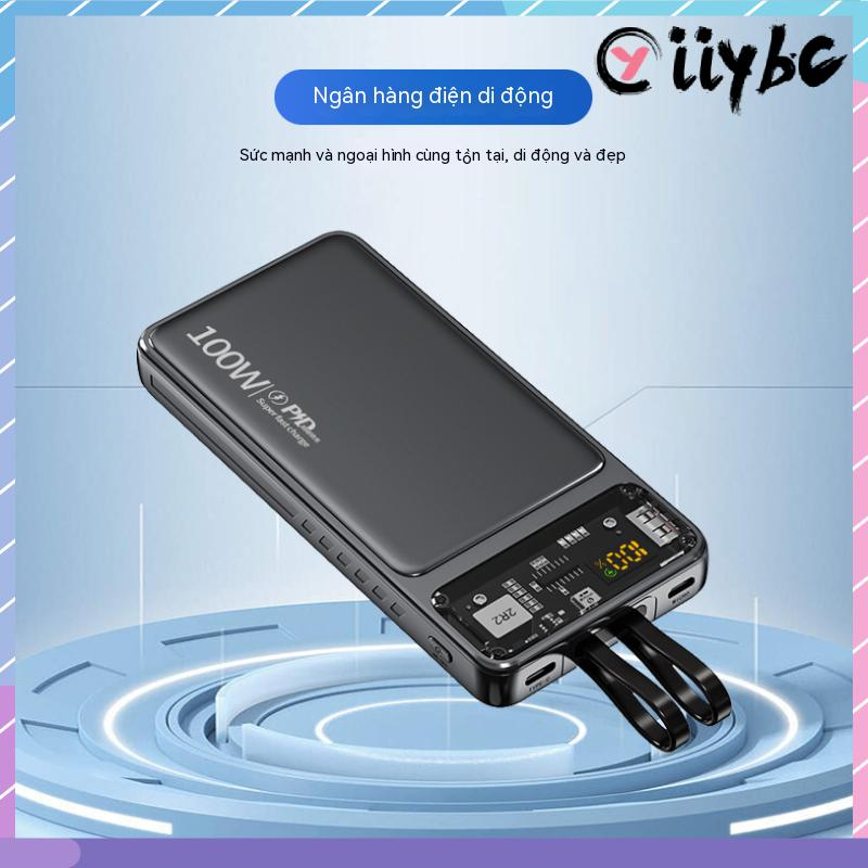Sạc Dự Phòng 2 Dây 100W 10000mAh Đa Năng Cho Samsung / Xiaomi / oppo / vivo | Shopee Việt Nam