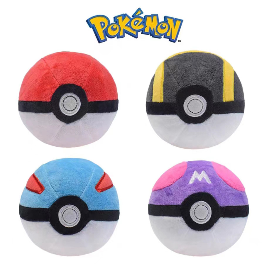 Bộ 4 Quả Bóng Pokemon Nhồi Bông 12cm Quả Bóng Pokeball, UltraBall ...