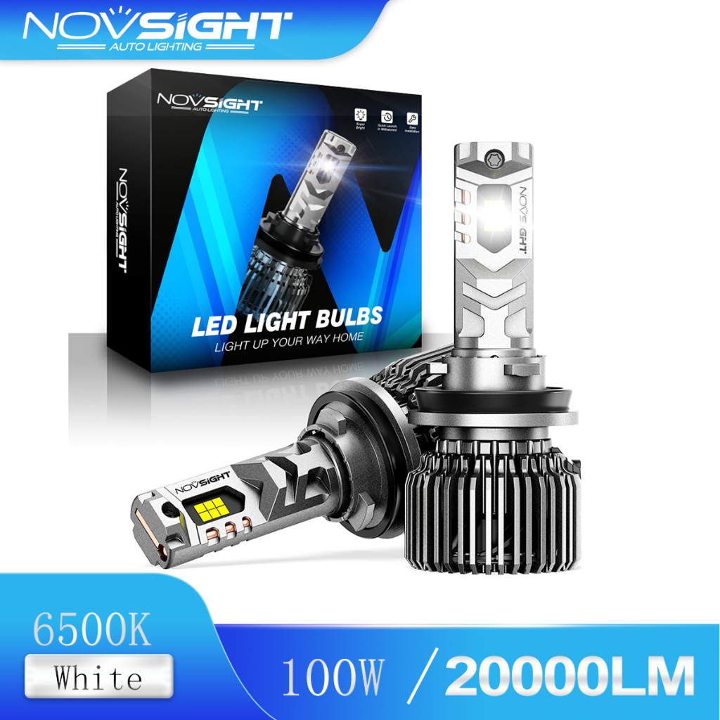 Novsight Set 2 Đèn Pha LED H11 100W 20000LM 6500K Cho Xe Hơi | Shopee Việt Nam