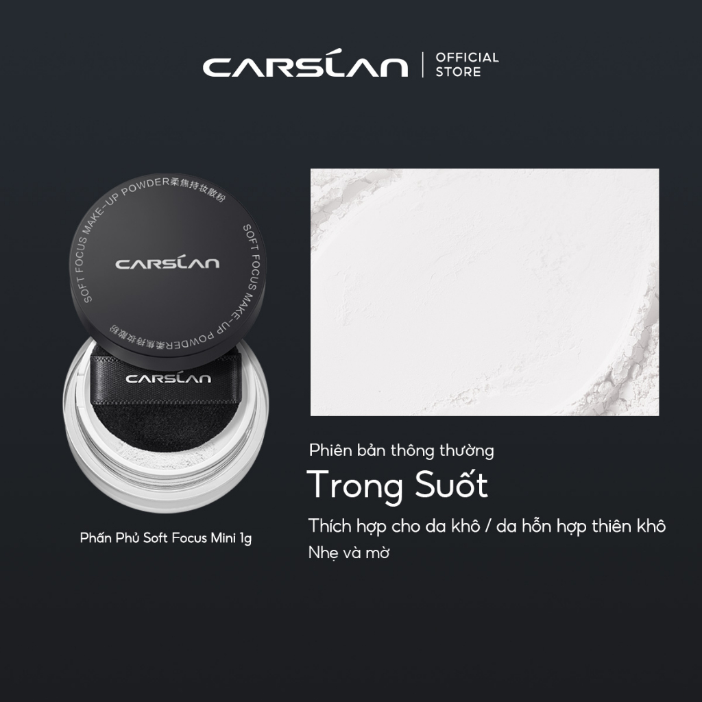 Phấn phủ CARSLAN màu trắng từ tính mềm mại kiềm dầu lâu trôi 1g ...