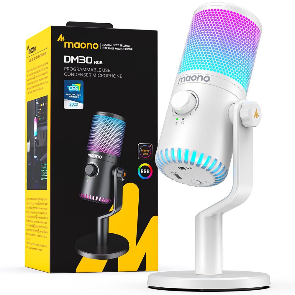 Mic thu âm MAONO DM30 RGB thích hợp cho PC điện thoại livestream ...