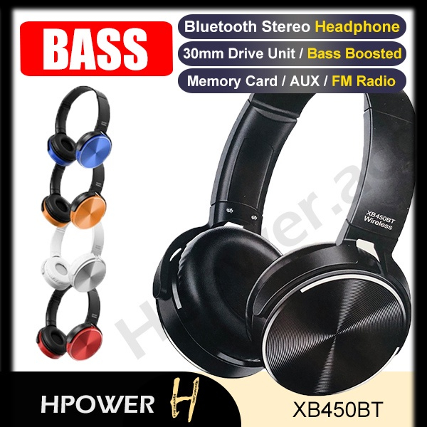 [Phong Cách Mới] Tai Nghe Chụp Tai Bluetooth XB450BT Tai nghe thể thao ...