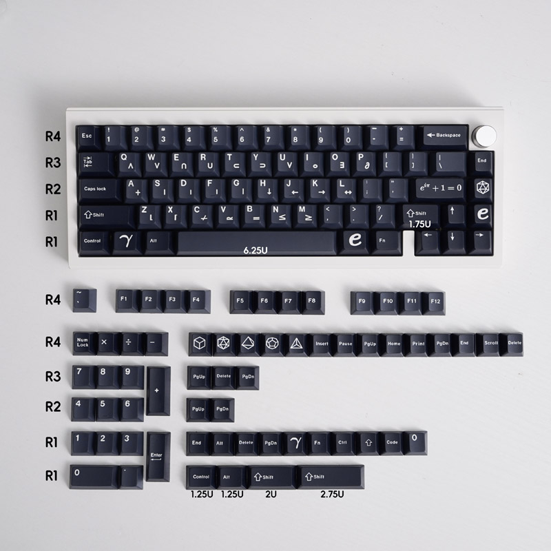 Gmk Euler 129 Phím Màu Xanh Đậm keycaps PBT Keycap Nhuộm Thăng Hoa Anh ...