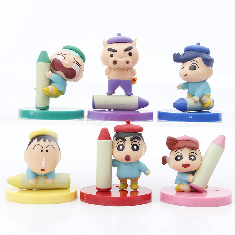 Bộ 6 Mô Hình Shin-chan Nohara Shinnosuke Sakurada Nene Sato Masao ...