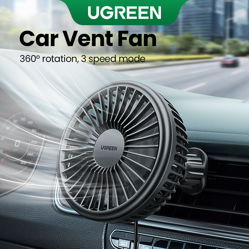 Quạt thông hơi ô tô UGREEN USB 360° 3 tốc độ an toàn và ổn định | Shopee Việt Nam