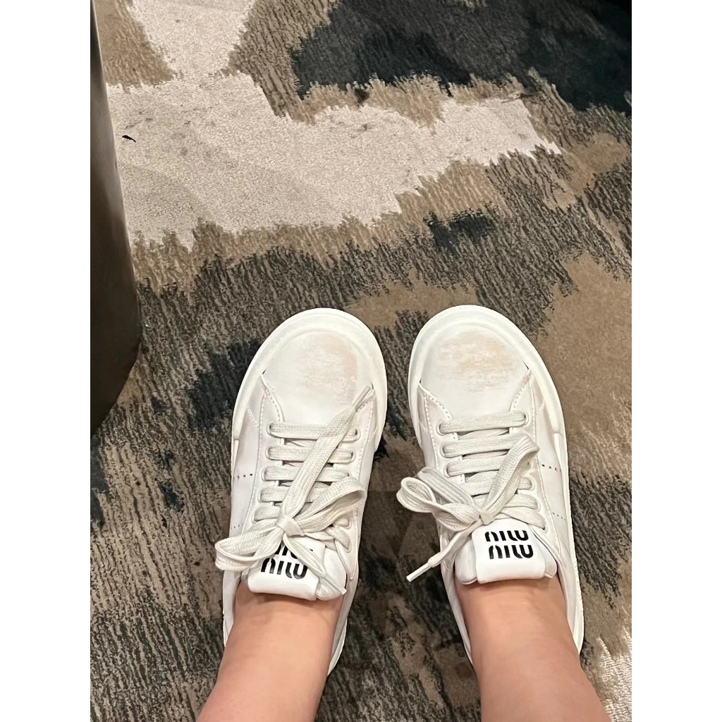 Miumin Giày Thể Thao Da Màu Xám Nhạt Mới Cho Nữ | Shopee Việt Nam
