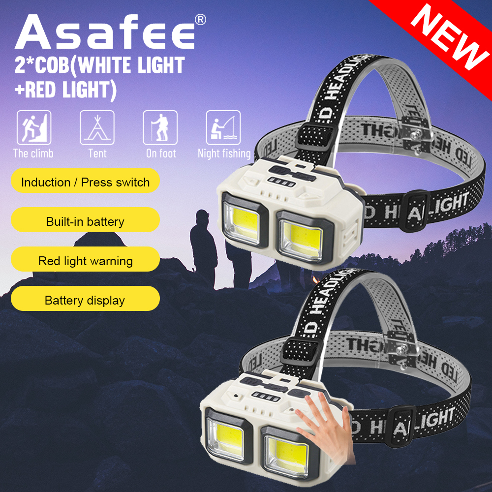 Asafee 816 Đèn LED COB siêu sáng Cắm trại ngoài trời Đèn pha cảm ứng ...