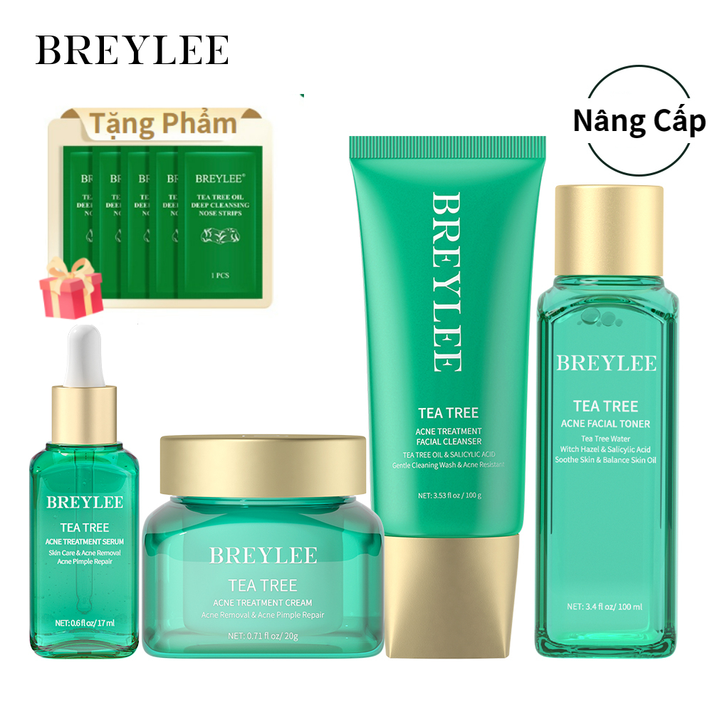 Bộ sản phẩm BREYLEE gồm serum 17ml+kem 20g+sữa rửa mặt 1--g+toner 100ml ...