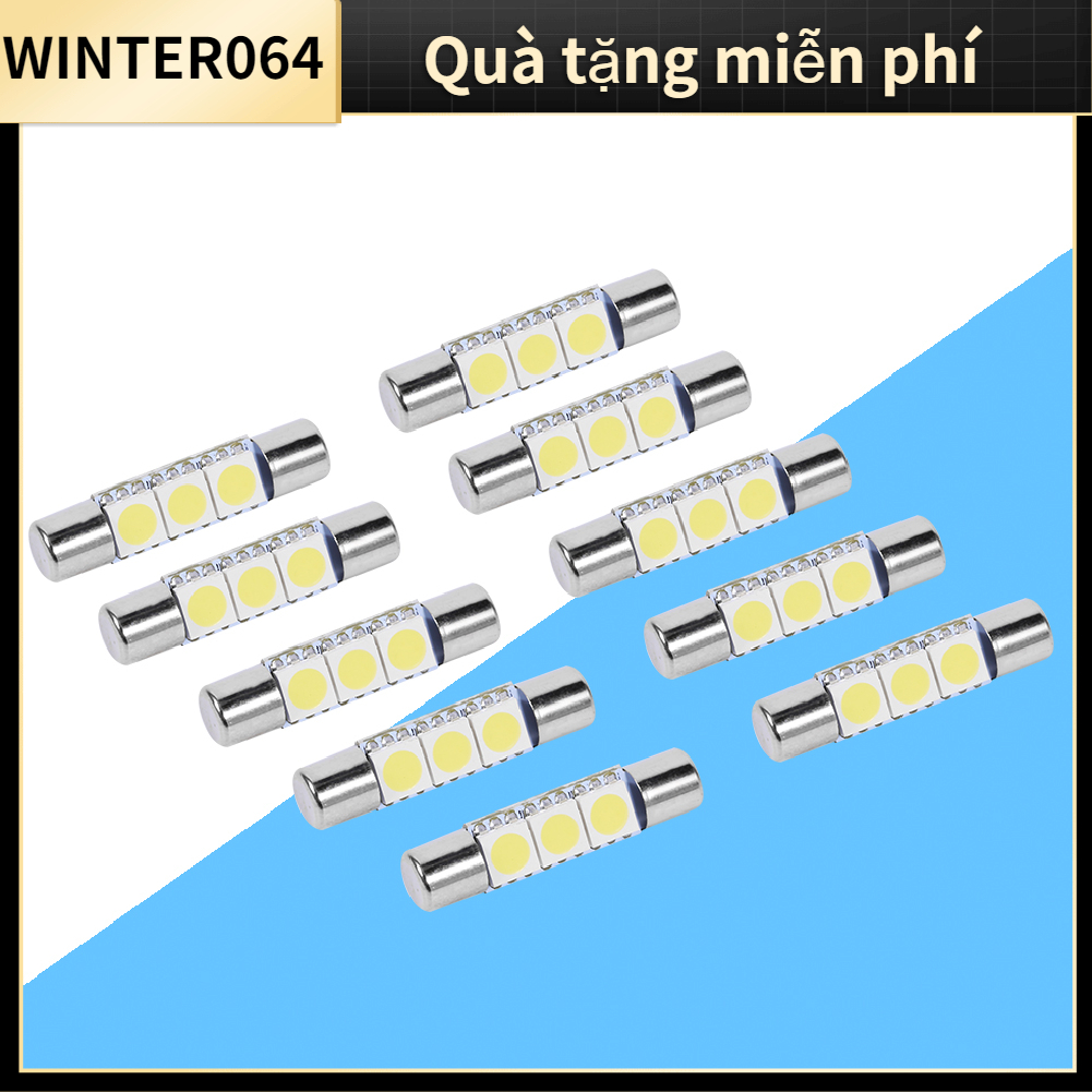 10 bóng đèn LED cầu chì 3-SMD 29-30mm 6641 Winter064 | Shopee Việt Nam