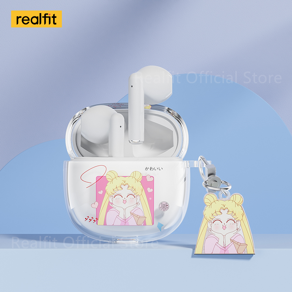 Tai nghe Bluetooth Realfit F1 Tai nghe không dây dễ thương với micrô | Shopee Việt Nam