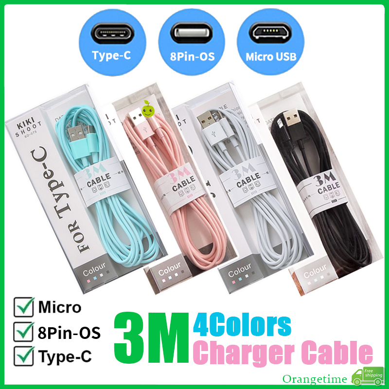 Dây Cáp Sạc Nhanh Usb Dài 3M Cho Điện Thoại Micro Usb // Type C | Shopee Việt Nam