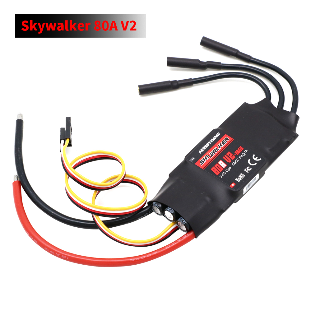 Hobbywing brushless esc 40a 50a 80a 100a v2 drone esc 2-4s bộ điều khiển tốc độ skywalker với ...