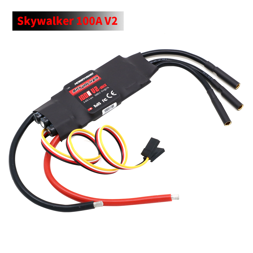 Hobbywing brushless esc 40a 50a 80a 100a v2 drone esc 2-4s bộ điều khiển tốc độ skywalker với ...