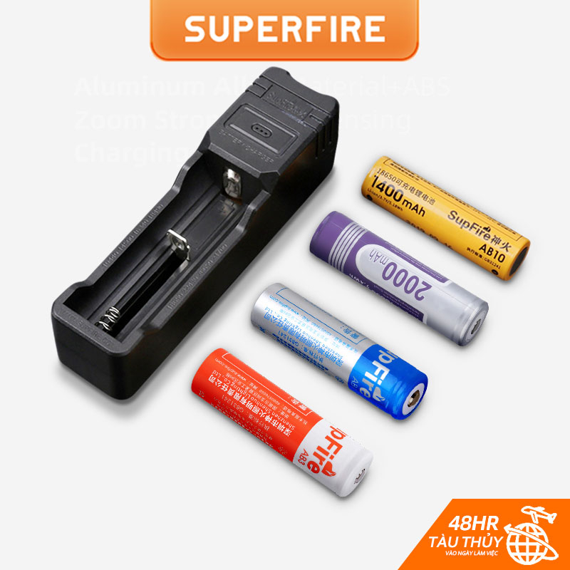 Bộ Sạc Pin Thông Minh SUPERFIRE AC16 USB Cho Đèn Pin 18650 26650 18490 ...