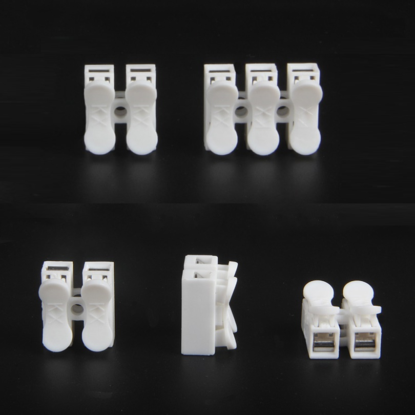 50/200Pcs CH2 CH3 Quick Splice Lock Wire Connectors 2/3Pins Copper ...