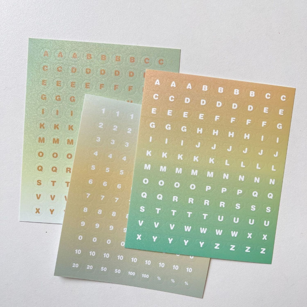 3 cái / bộ laser gradient letter stickers sổ tay trẻ em planner diy vật ...