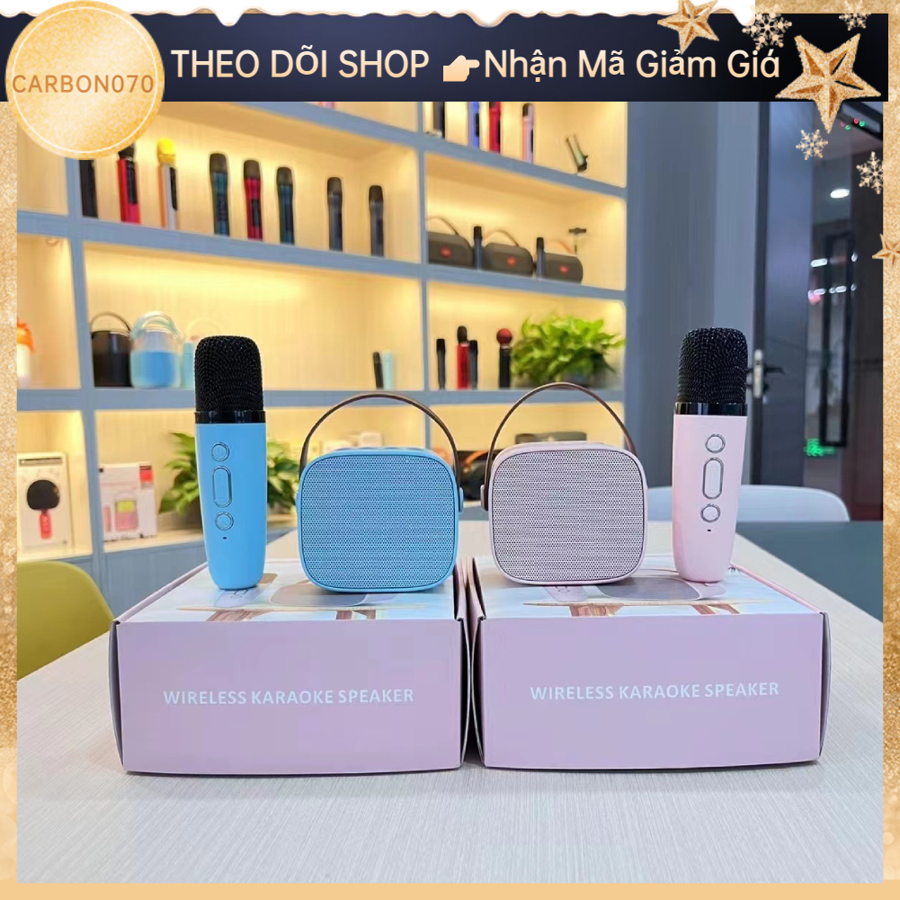 [Hàng HOT] Loa Bluetooth Karaoke Mini kèm Mic Âm Thanh Vòm HiFi Loa Di ...