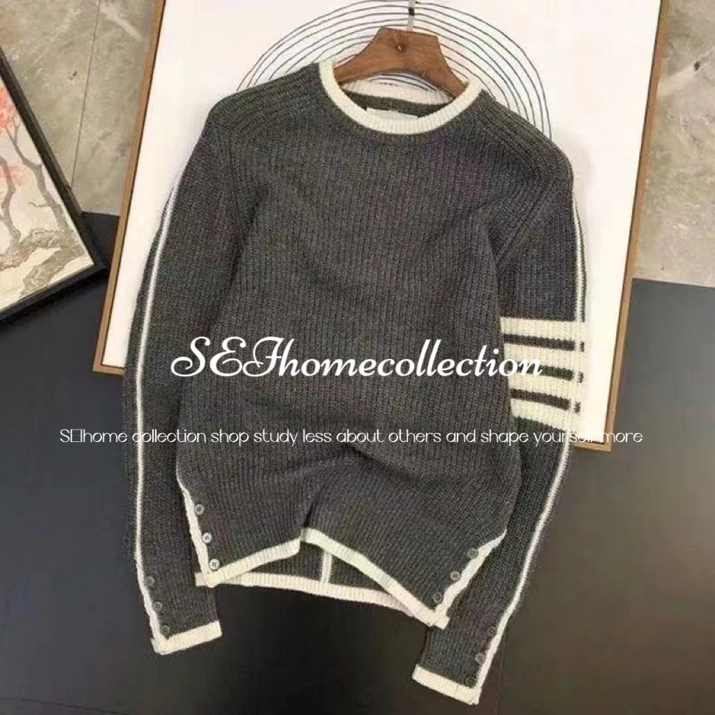 [SEI Home] Hàng Xuất Khẩu Châu Âu ~ Áo Sweater Nam Nữ Tay Dài Kẻ Sọc ...