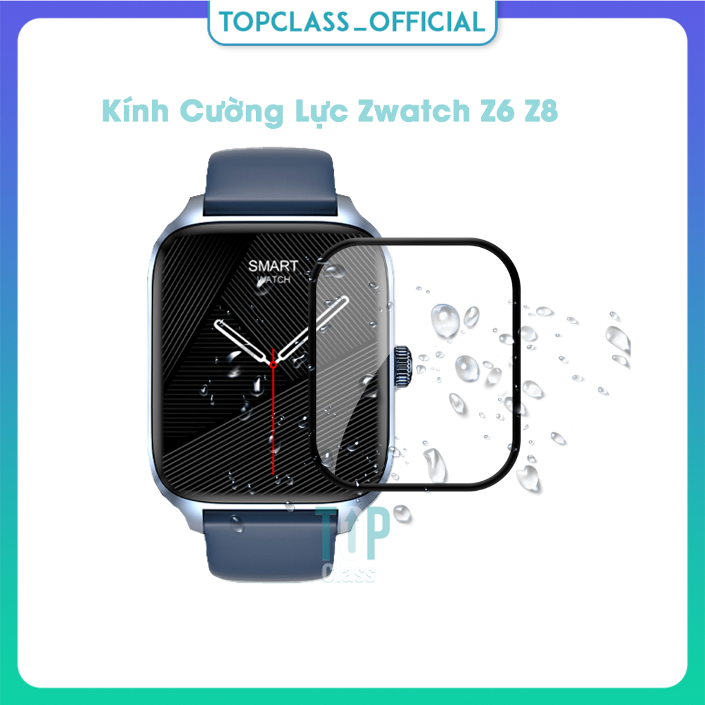 Set 2 Miếng Dán Kính Cường Lực 3D Bảo Vệ Màn Hình Đồng Hồ Thông Minh Zwatch Z6 Z8 44mm | Shopee ...