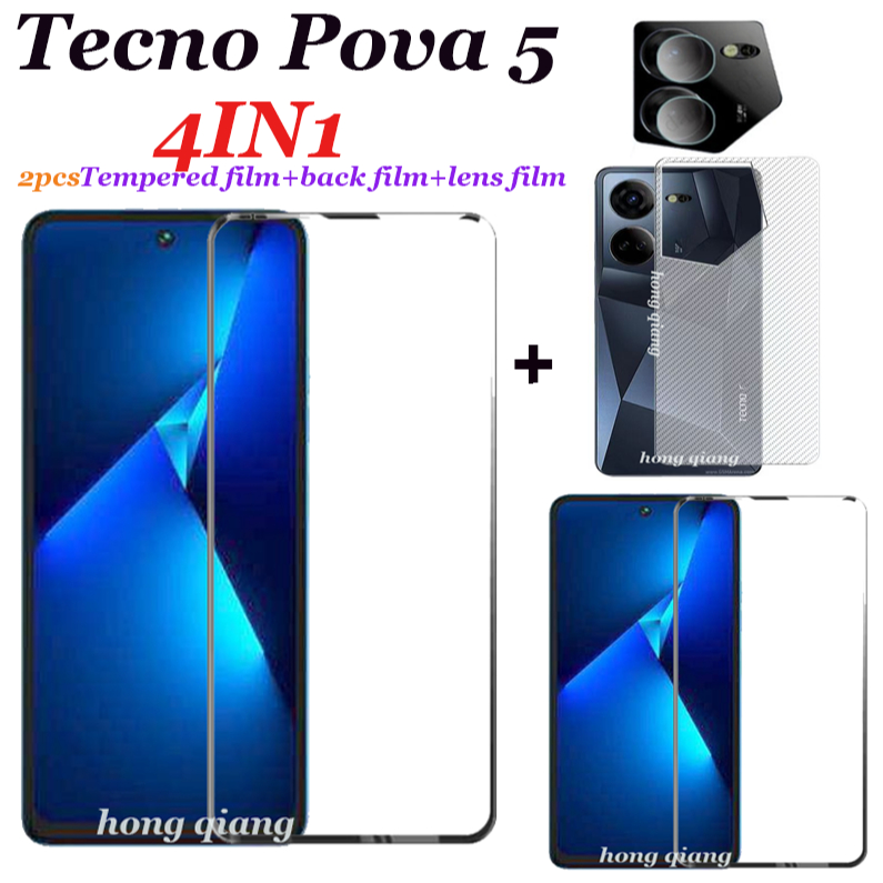 (4in1) Dành cho kính cường lực Tecno Pova 5 Pova 5 Pro Pova 6 Pro FilmTecno Pova 4 3 4 Pro 2 ...