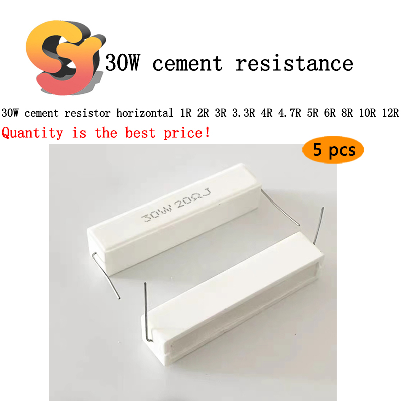Điện Trở Xi Măng Ngang 30W 1R 2R 3R 3.3 R 4R 4.7 R 5R 6R 8R 10R 12R Chuyên Dụng | Shopee Việt Nam