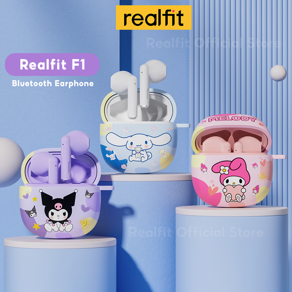Tai Nghe Bluetooth 5.3 TWS Không Dây Realfit F1 Kèm Hộp Đựng Dễ Thương | Shopee Việt Nam