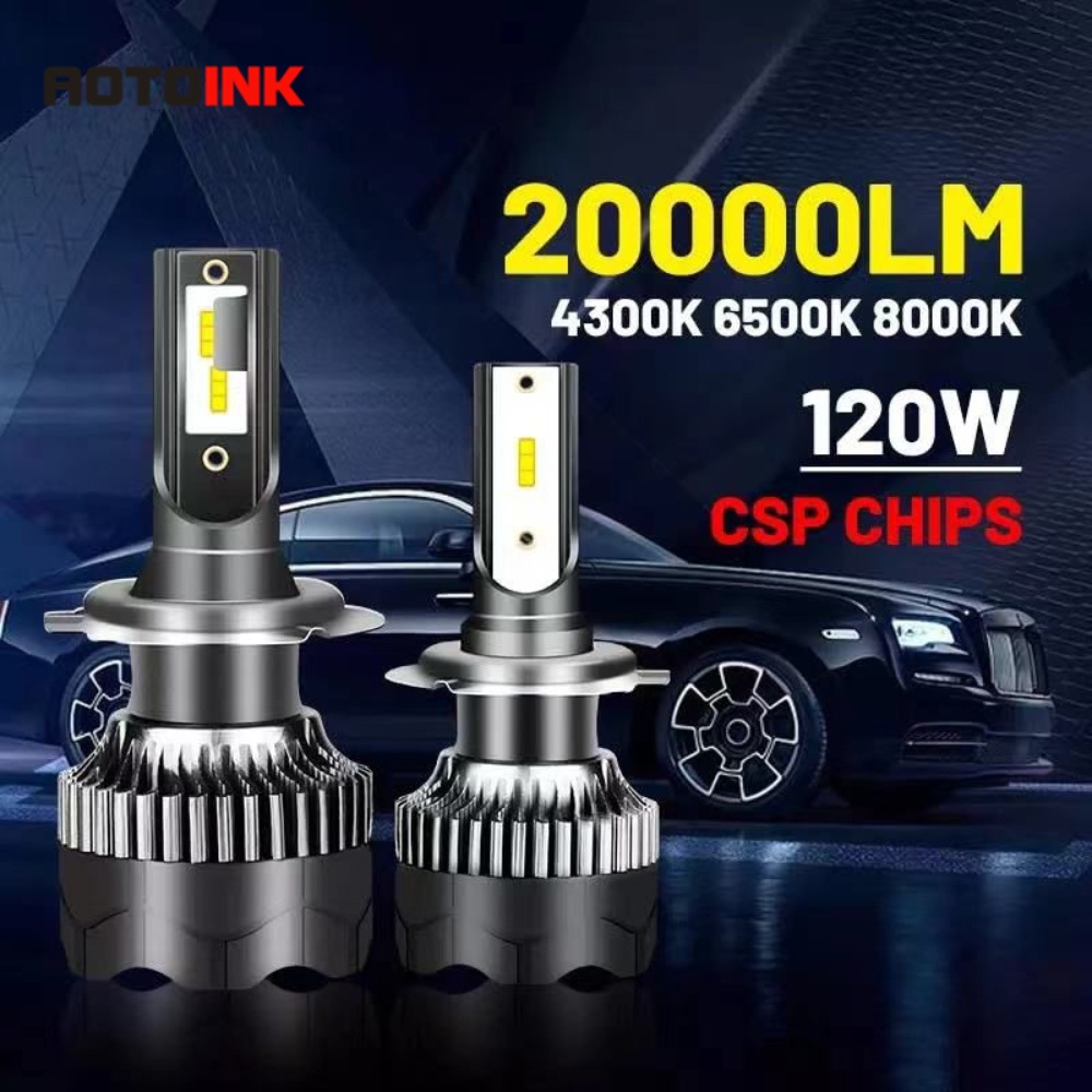 AOTOINK 1 Cặp Đèn Pha LED Ô Tô H4 20000LM Chip CSP H7 H1 H11 Đèn Pha LED H8 H9 9005 9006 120W ...