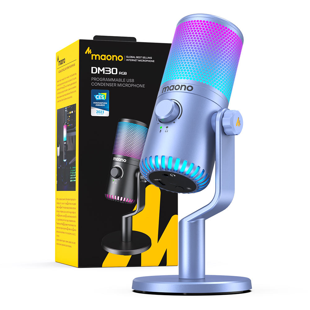 Mic thu âm MAONO DM30 RGB thích hợp cho PC điện thoại livestream ...