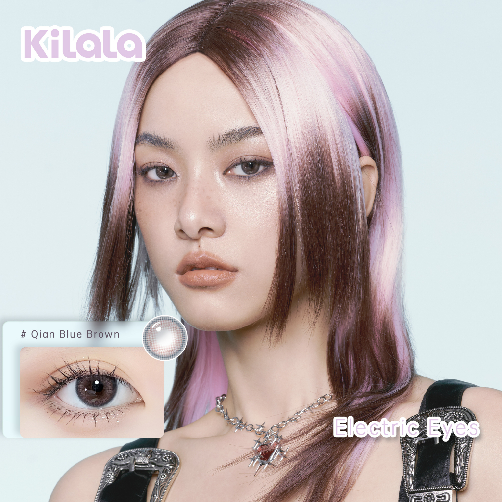 Kilala Lens Half-yearly Color Contact lenses "Vast blue brown" (one ...