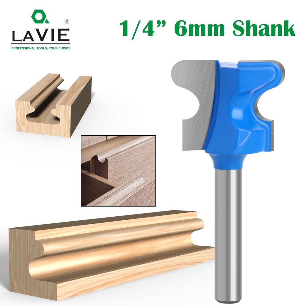 LAVIE 6mm 1 / 4 "Shank 6.35mm Bộ định tuyến ngón tay đôi Bit cho máy ...