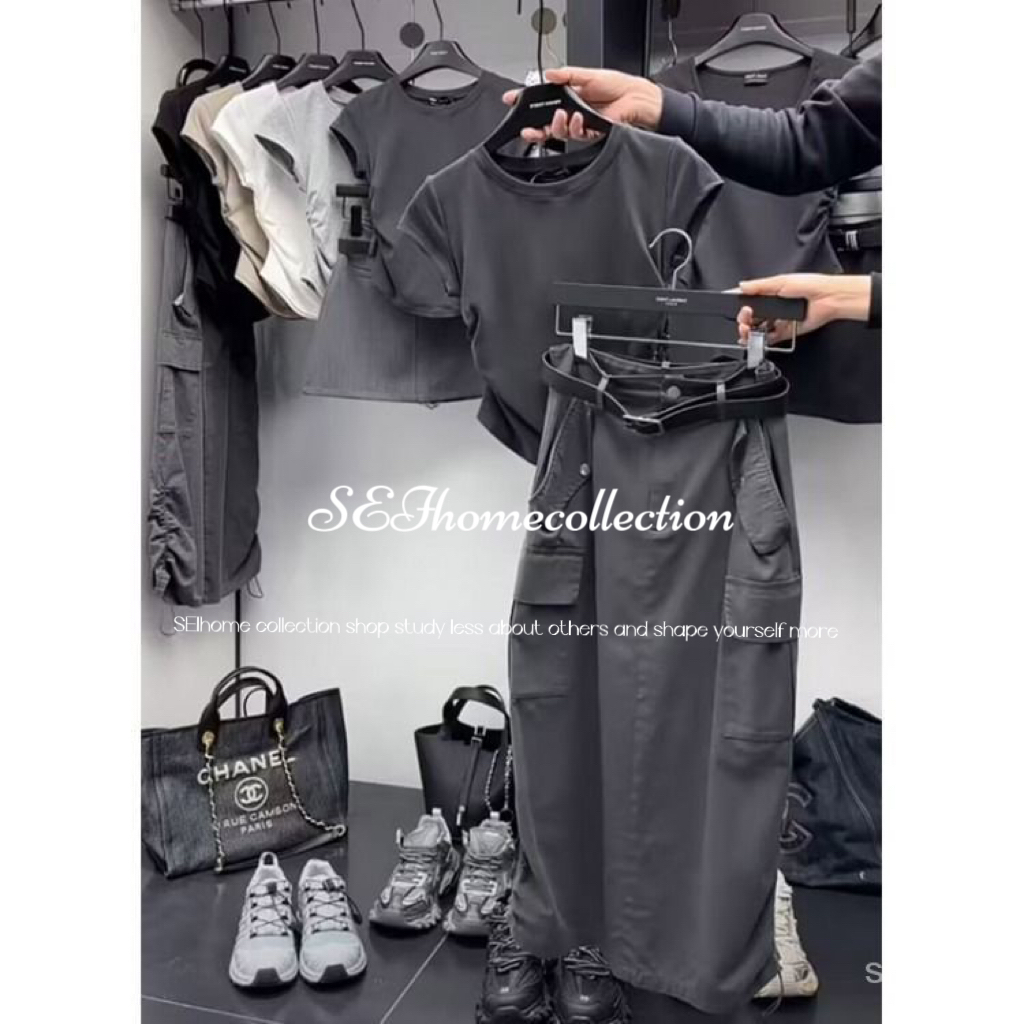 [SEI HOME] Retro Hong Kong style summer new fashion gray suit short top ...