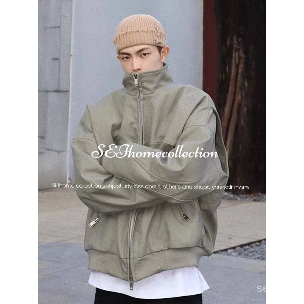 [SEI HOME] Alpha ma1 pilot jacket men's short stand collar cleanfit ...