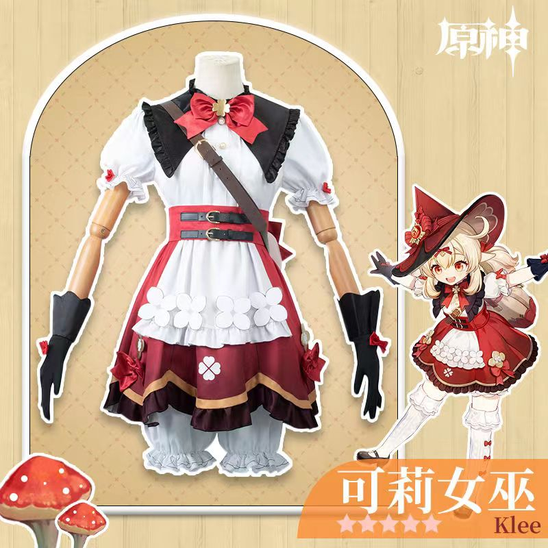 Genshin Impact Klee cosplay Costume Halloween cos Clothing Witch new ...