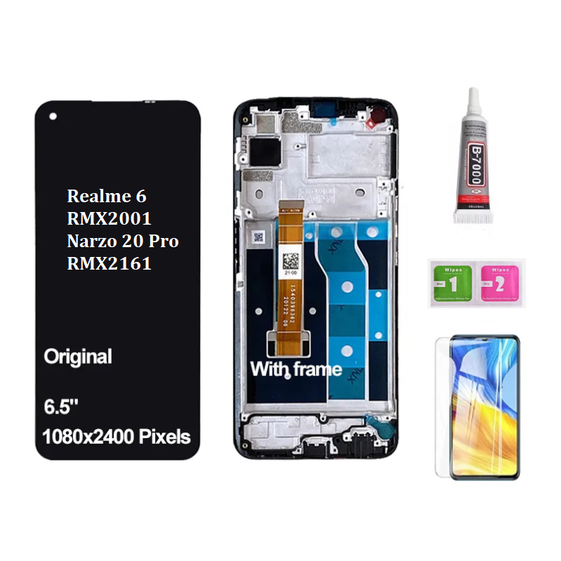 Màn hình lcd nguyên bản có khung cho màn hình lcd realme 6 rmx2001 ...