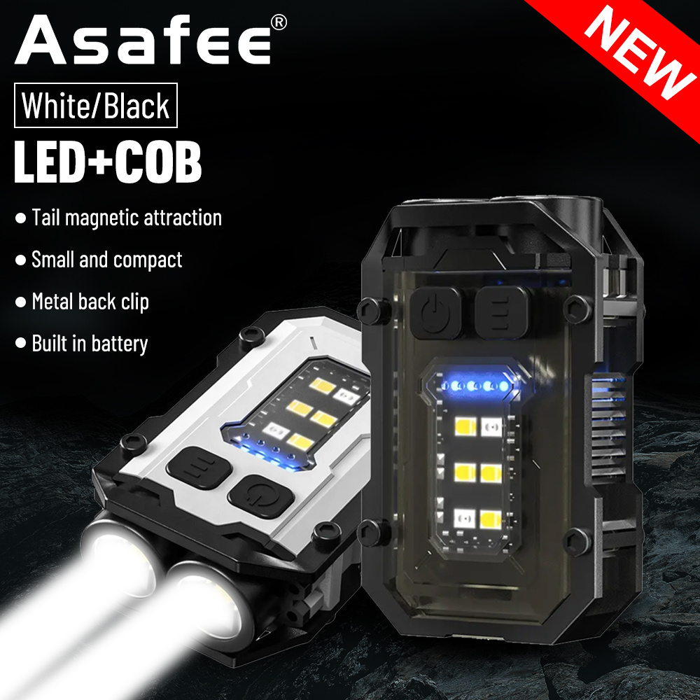 Đèn pin Mini Asafee V327 LED + COB Đèn móc khóa di động 800LM Đèn làm ...