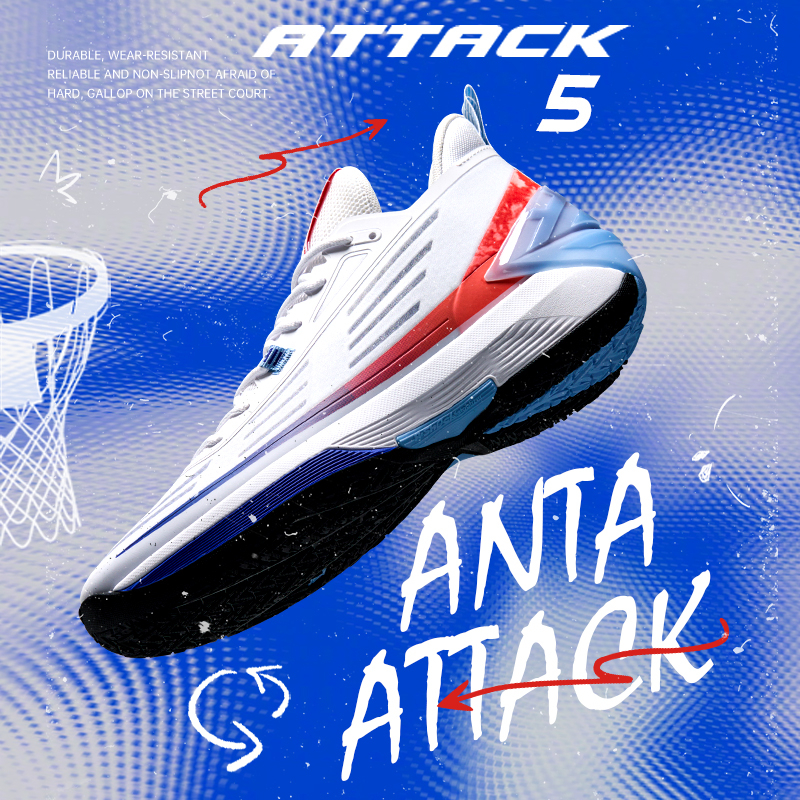 Anta SHOCK THE GAME ATTACK 5 Giày bóng rổ nam 112331603 | Shopee Việt Nam