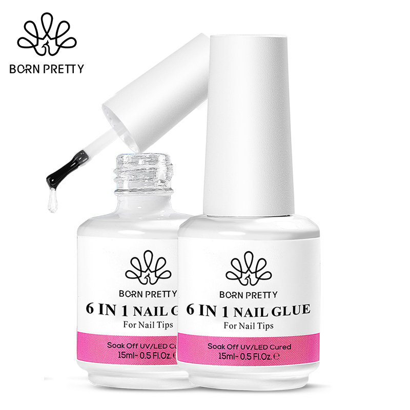 BORN PRETTY 6 In 1 Nail Glue Gel Dán Móng Gel 6 Trong 1 Gel Úp Móng Siêu Chắc 15g | Shopee Việt Nam