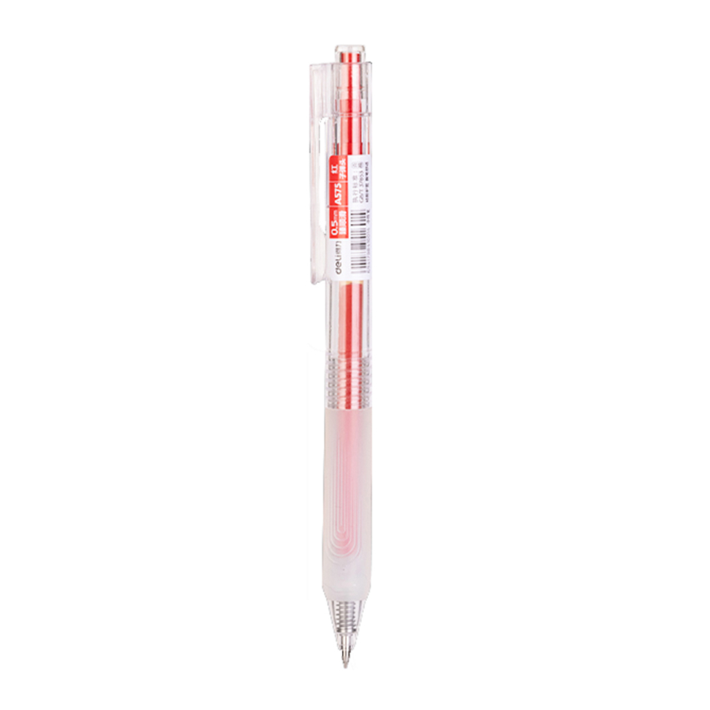 Deli A575 0.5mm bút gel màu đen đỏ đen bút mực học sinh bút viết trơn ...