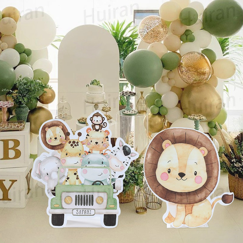Jungle safari standee cho bóng bay sinh nhật nền wild one large ...