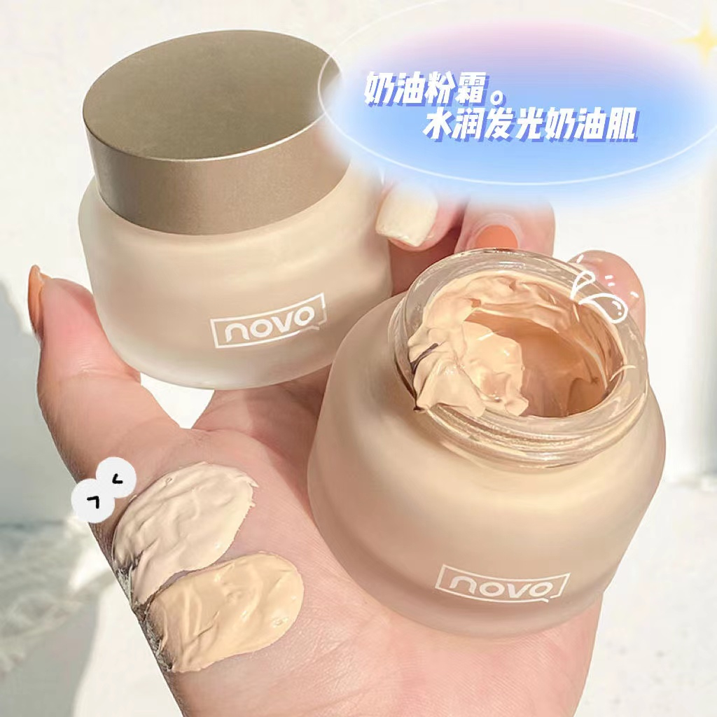 Novo luxury soft light foundation waterproof anti-sweat non-removal concealer hydration ...